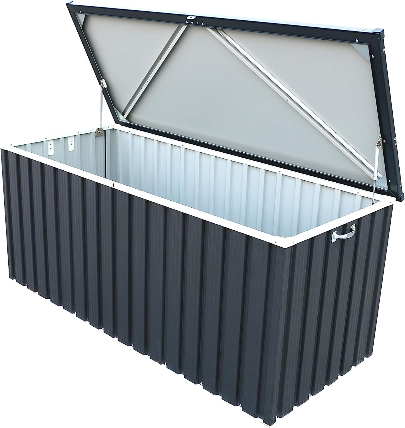 68 Inch Metal Storage Box Store Outdoor Waterproof Heavy Duty Deck ...