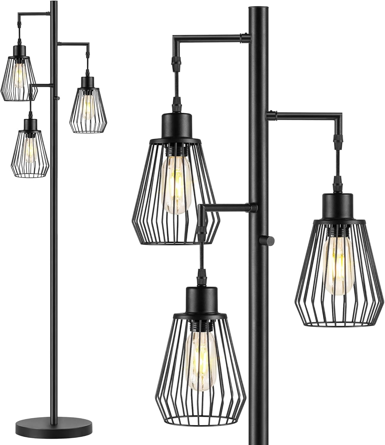 68 Inch Tall Lamps for Living Room, Standing Lamp with 3 x 6w LED ...