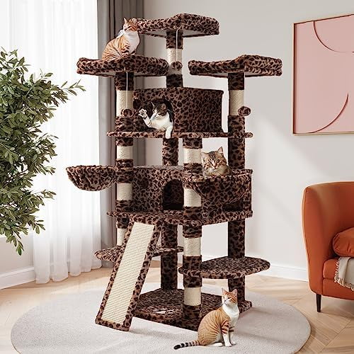 68 Inches Multi-Level Large Cat Tree for Large Kitties/Big Cat Tower ...