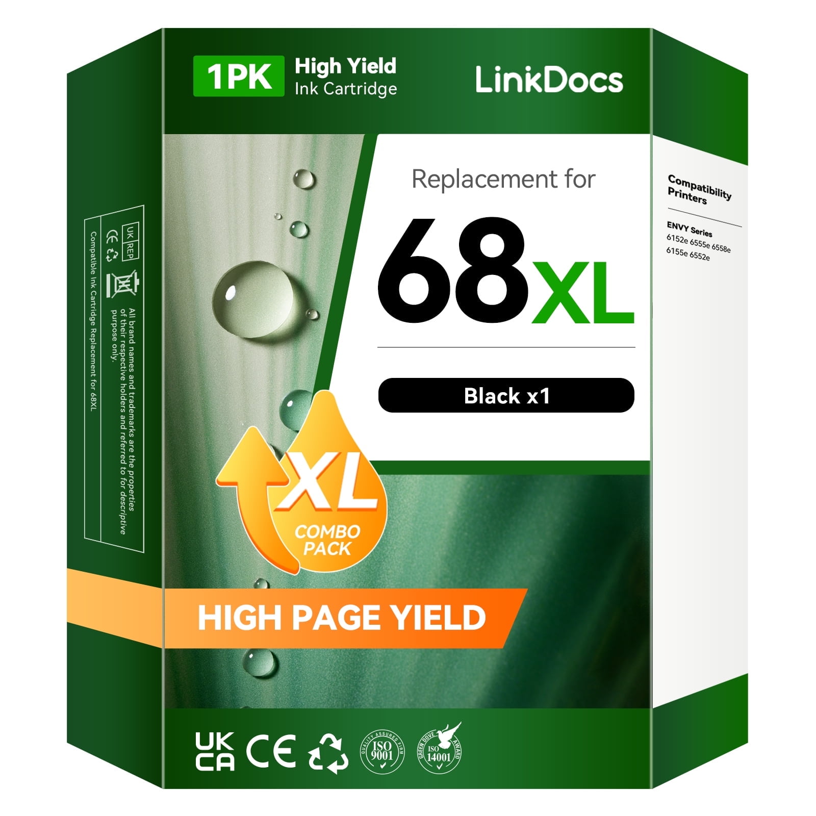 68 Ink Cartridge Black/Tri-Color Compatible for HP 68 Ink Cartridges ...