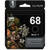 68 Ink Compatible for HP 68 Black Ink Cartridge for Envy 6100e 6500e ...
