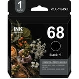 68 Ink Compatible for HP 68 Black Ink Cartridge for Envy 6100e 6500e ...
