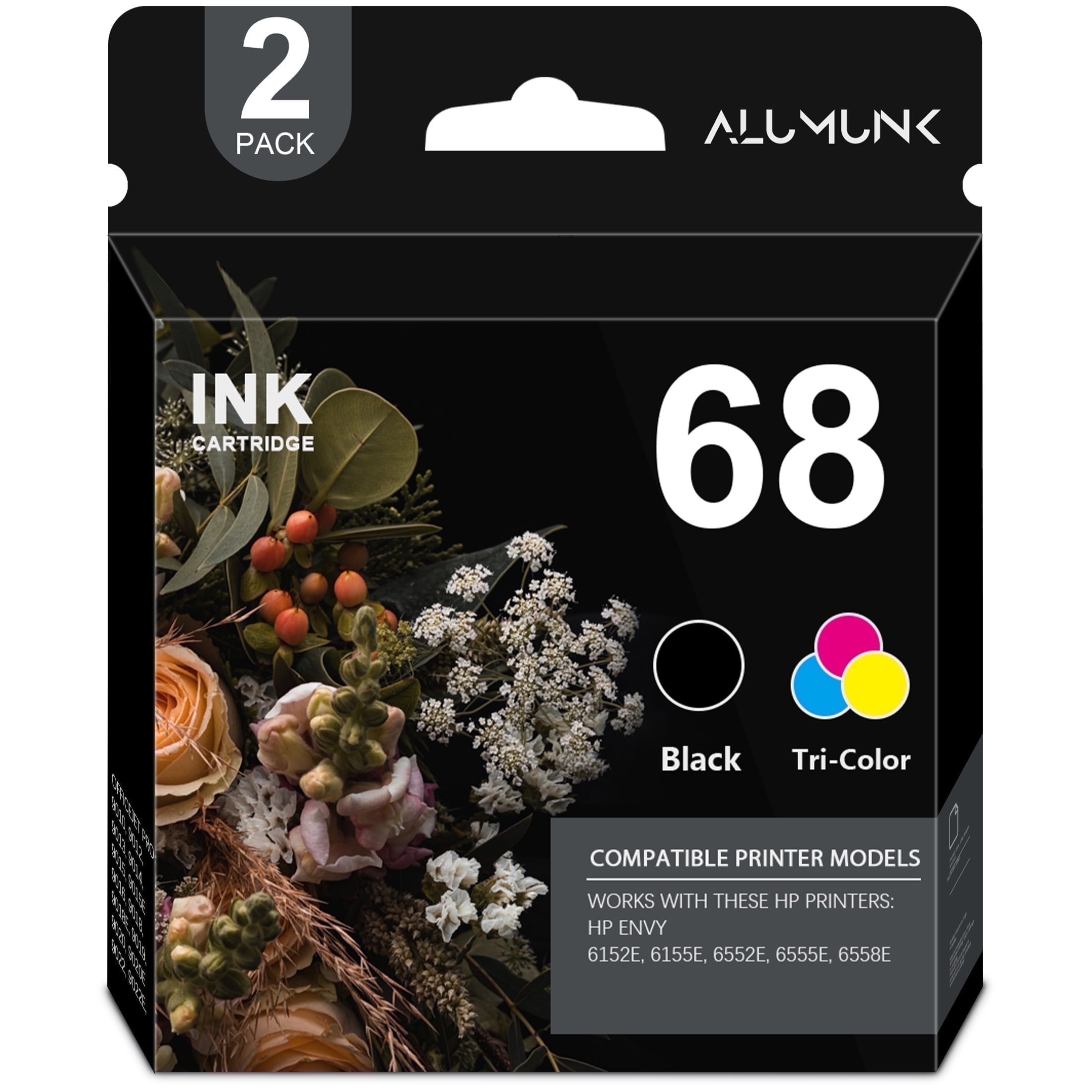 68 Ink Cartridge Compatible for HP 68 Ink Cartridge Black Tri-Color for ...