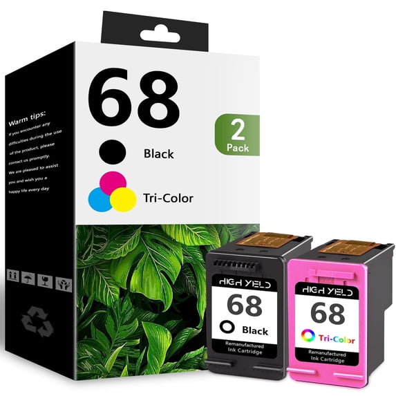 ALUMUINK, Ink Compatible for 68 Ink Cartridges, 68, 2 Pack - Walmart.com