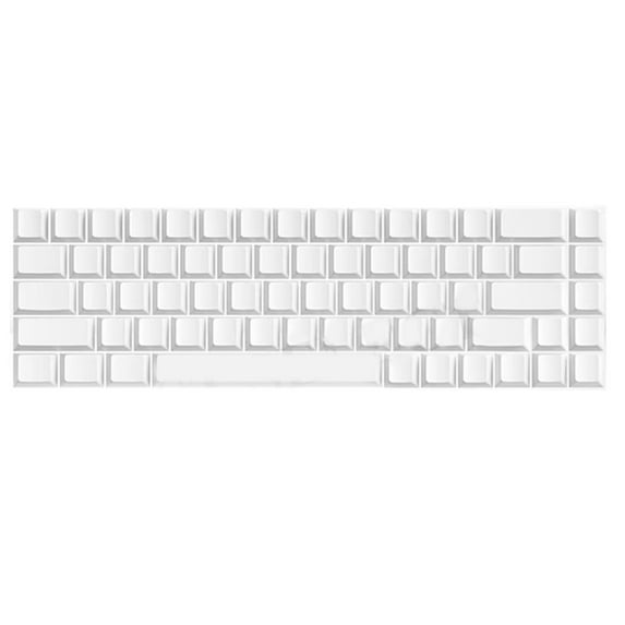 68 Key Minimalistic White Blanked Keycaps Original Height Keycap Set ...