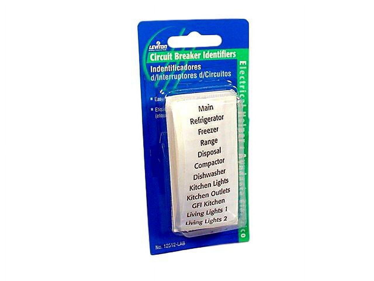 68 Leviton Adhesive Circuit Breaker Labels Electric Wiring Panel ...
