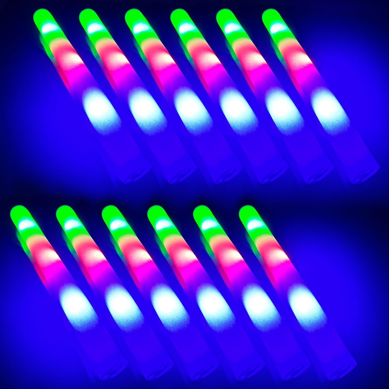 68 Pack LED Foam glow sticks, glow sticks for wedding with 3 Modes ...
