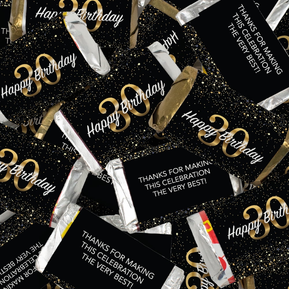 68 Pcs 30th Birthday Candy Party Favors Hershey's Miniatures Chocolate ...