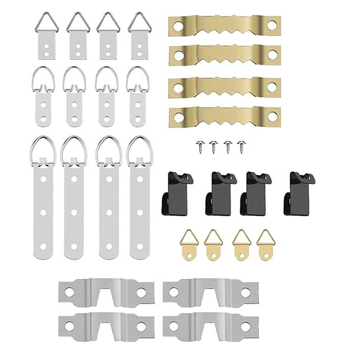 68 Pcs Picture Frame Hanging Hooks for Wall Mount, Photo Hangers Kit, D ...