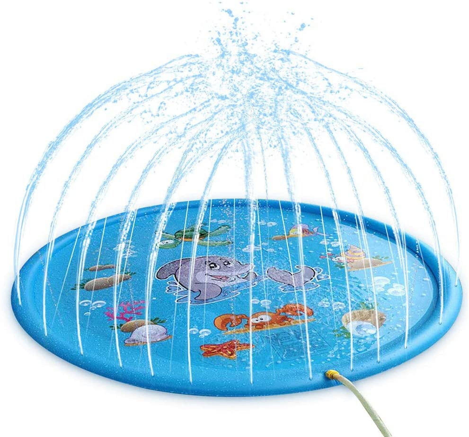 3-in-1 Kids Sprinkler, Splash Pad & ABC Learning Pool, Inflatable Water ...