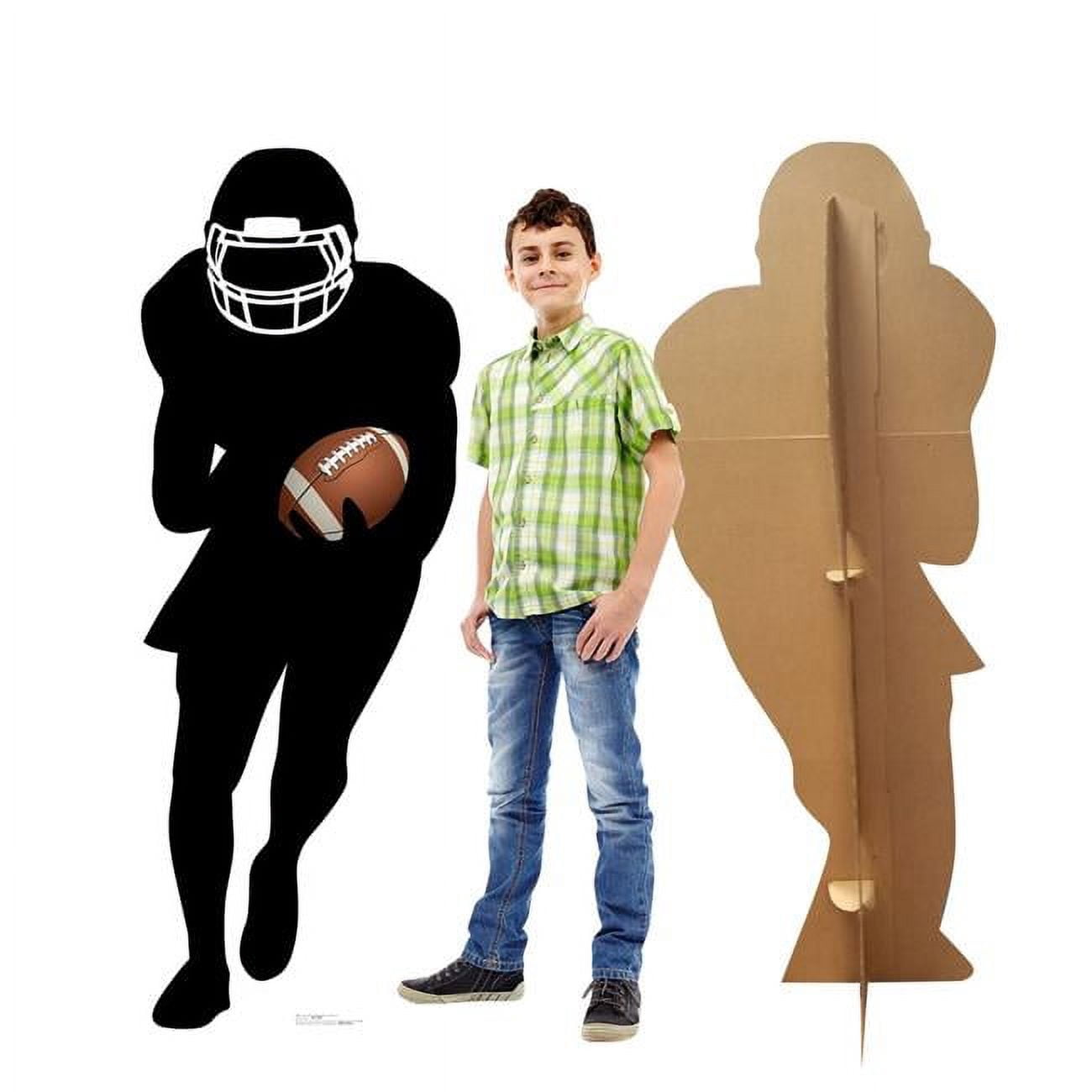 68 x 24 in. Football Player Runningback Silhouette Cardboard Standup ...