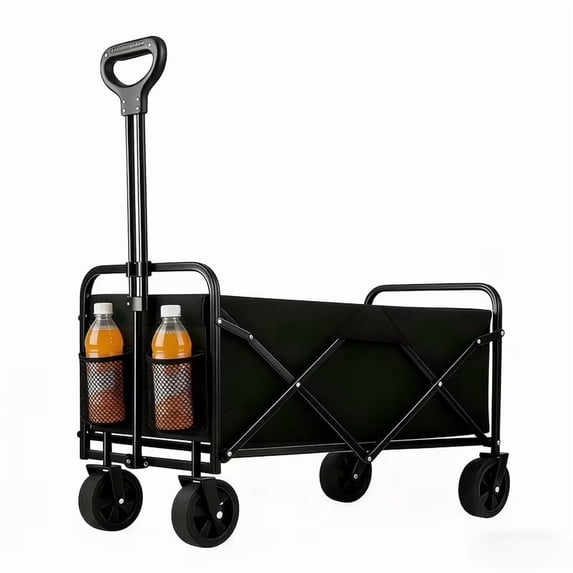 680 LBS Heavy Duty Folding Wagon Cart, All-Terrain Collapsible Utility ...