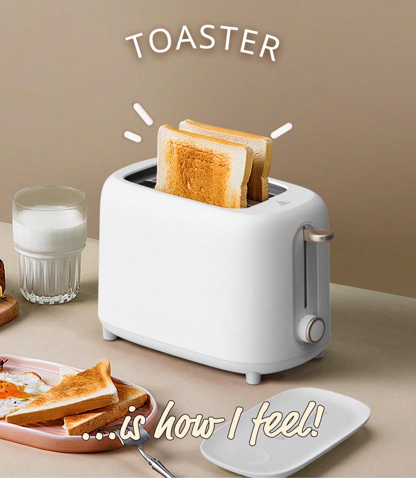 680W High-Efficiency Toaster - Perfectly Toasted 2 Slices With 6 ...