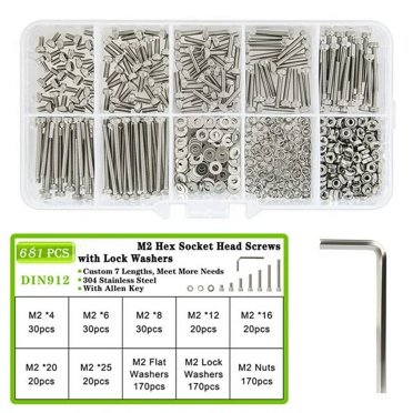 240 Pc. Metric Nut And Bolt Hardware Kit - Walmart.com