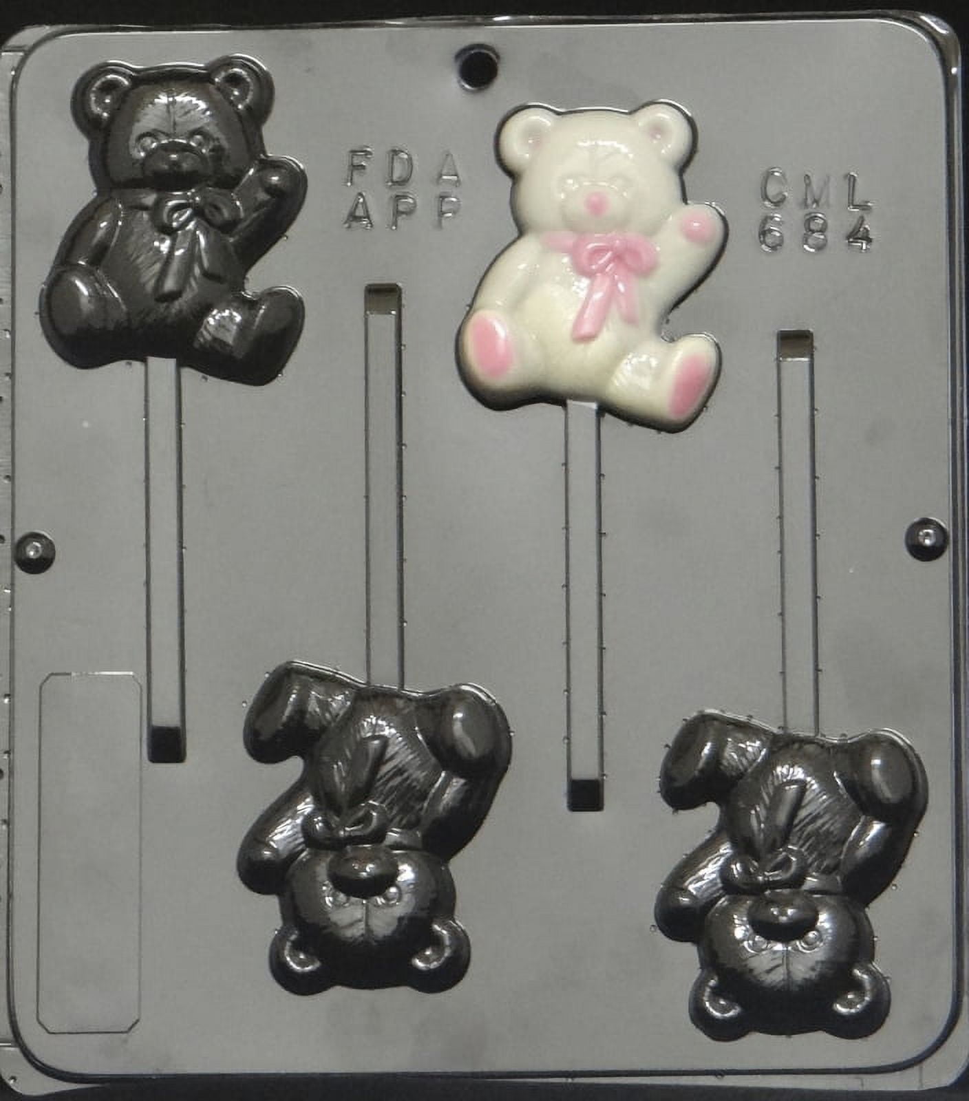 684 Teddy Bear Lollipop Chocolate Candy Mold - Walmart.com
