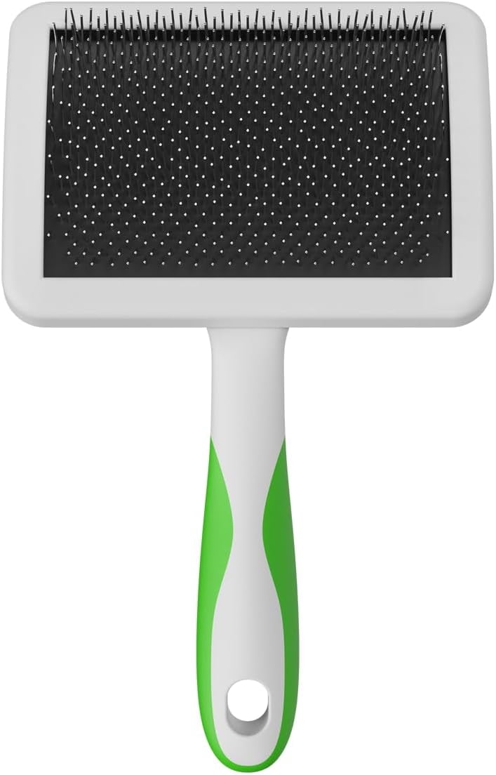 68540 Self-Cleaning Animal Slicker Brushes with Curved Stainless-Steel ...