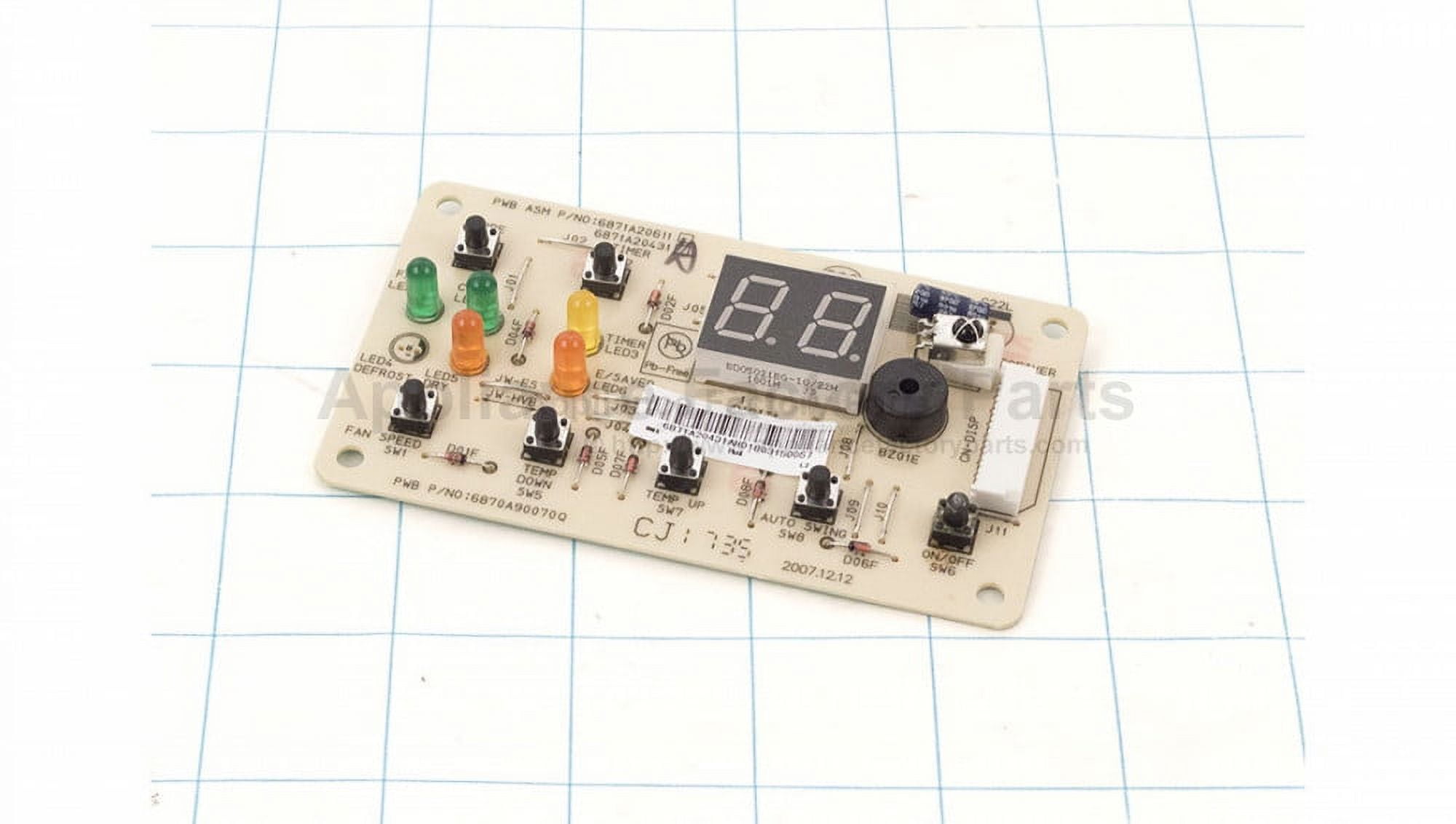 6871A20611A PCB ASSY DISPLAY TYPERAC P67307623 - Walmart.com