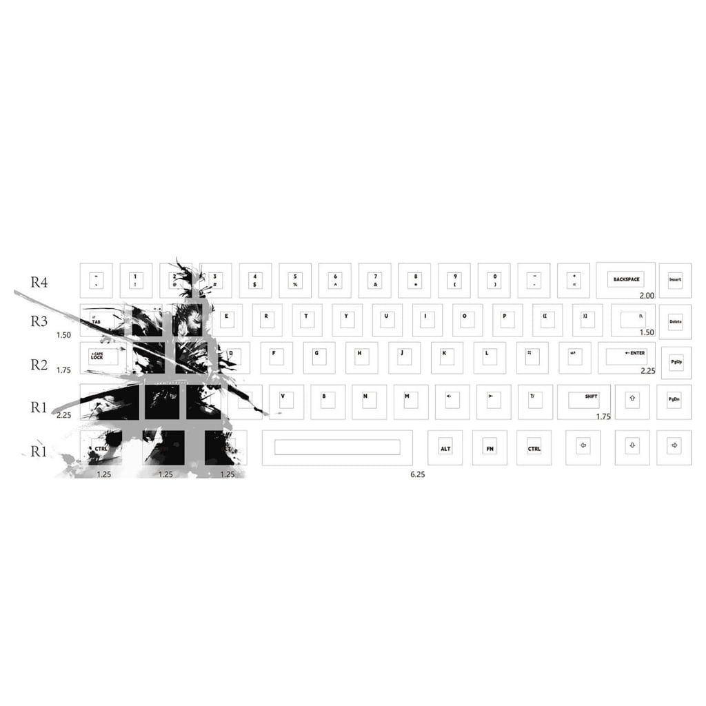 68Key PBT Keycaps for Mechanical Keyboards Original Height For MU68 61 ...