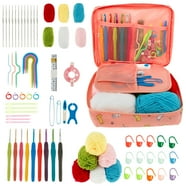 107Pcs Crochet Kit, Colorful Starter Set with Yarn Ball, Metal Hooks ...