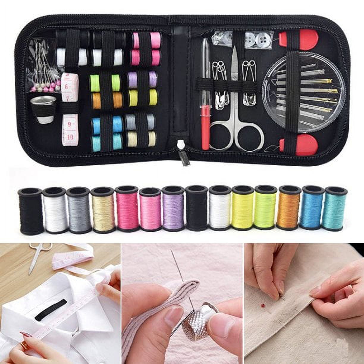 68Pcs Portable Sewing Kit Set for Adults and Kids Basic Emergency ...