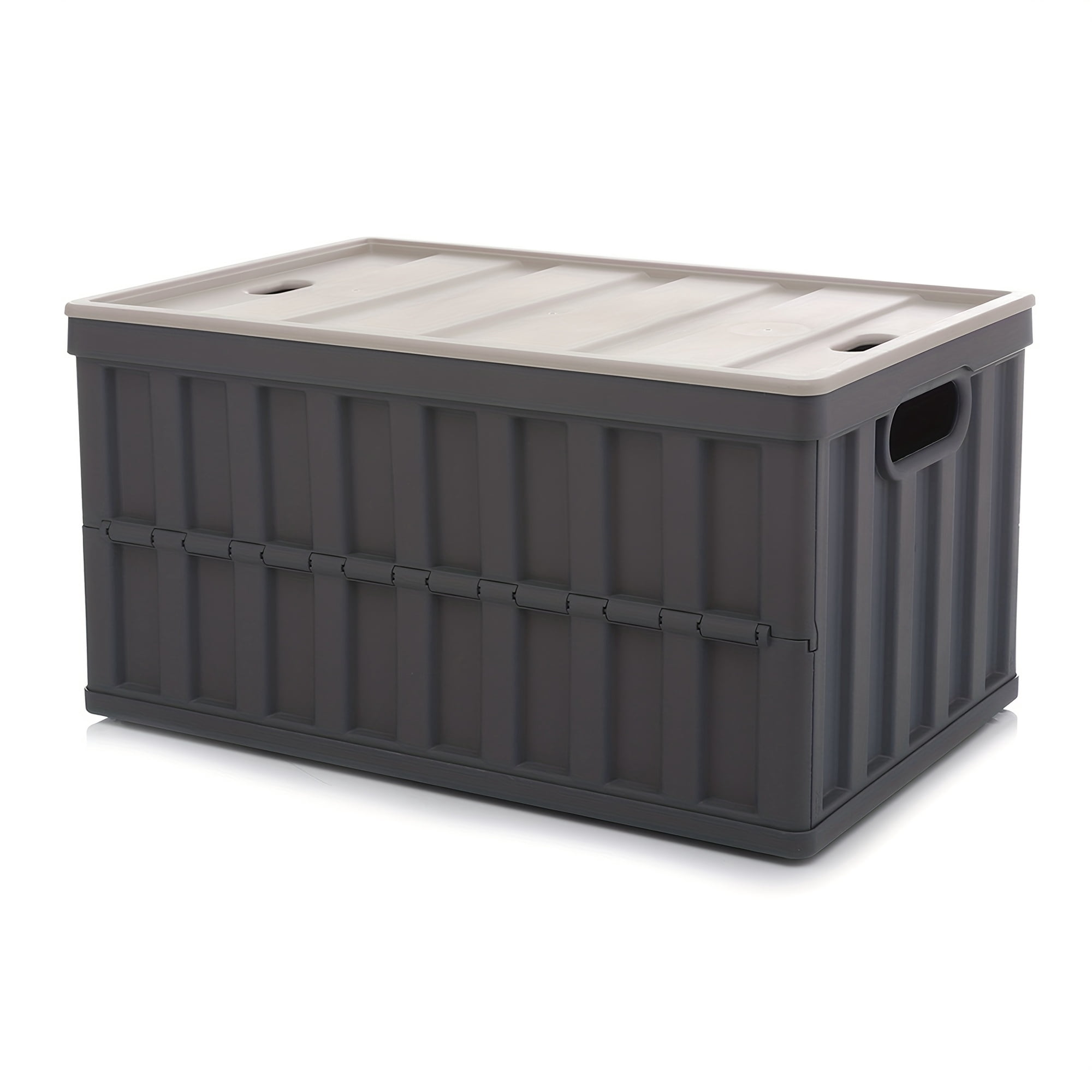 68QT Collapsible Storage Bins with Lids, Stackable Plastic Crates for ...