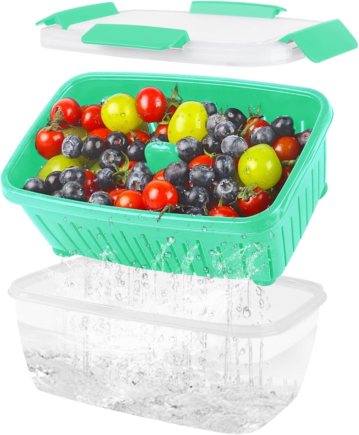 68oz Berry Keeper Fruit Storage Container for Fridge, Fresh Food ...