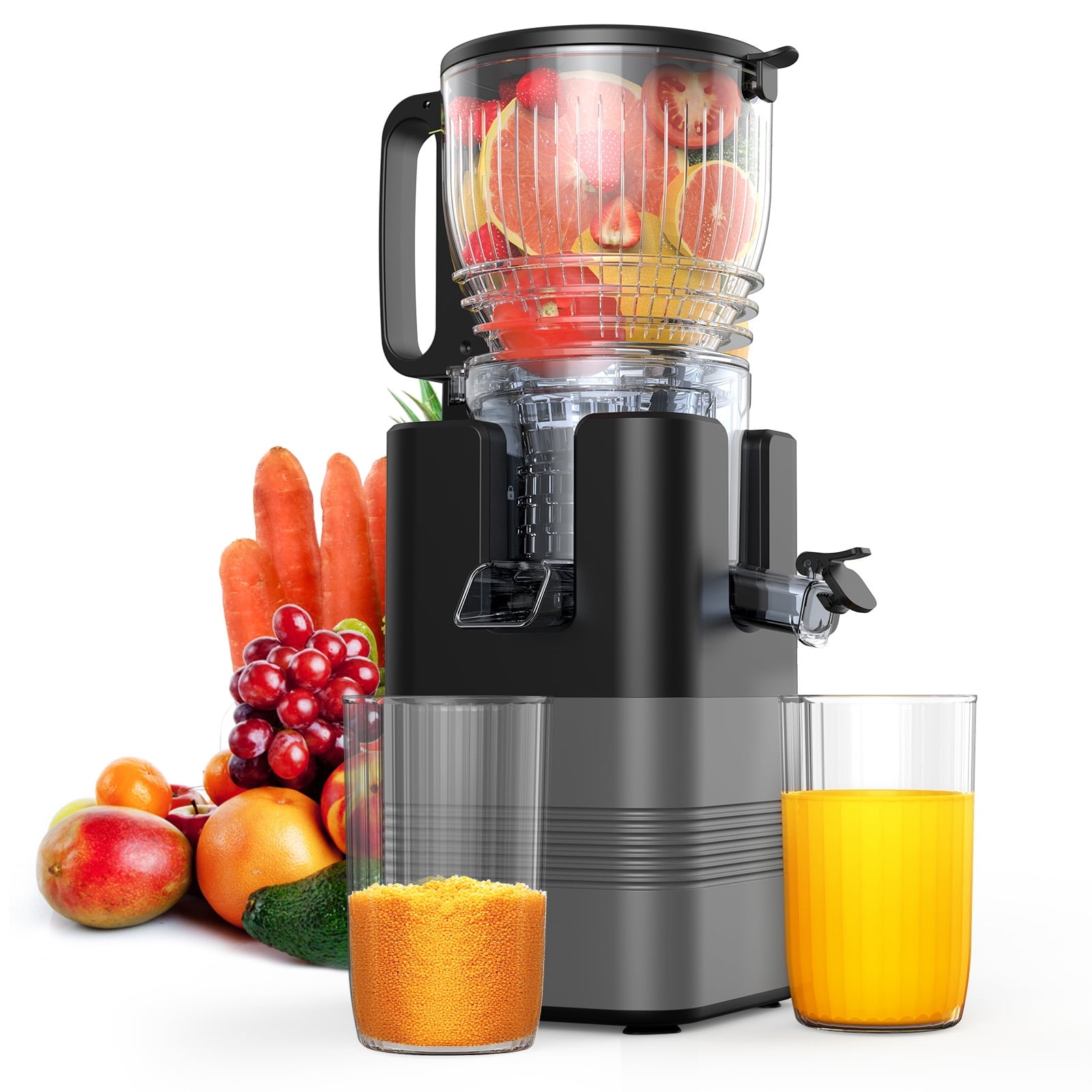 Airpher 68oz Cold Press Juicer,400W Masticating Juicer with 5.8" Large ...