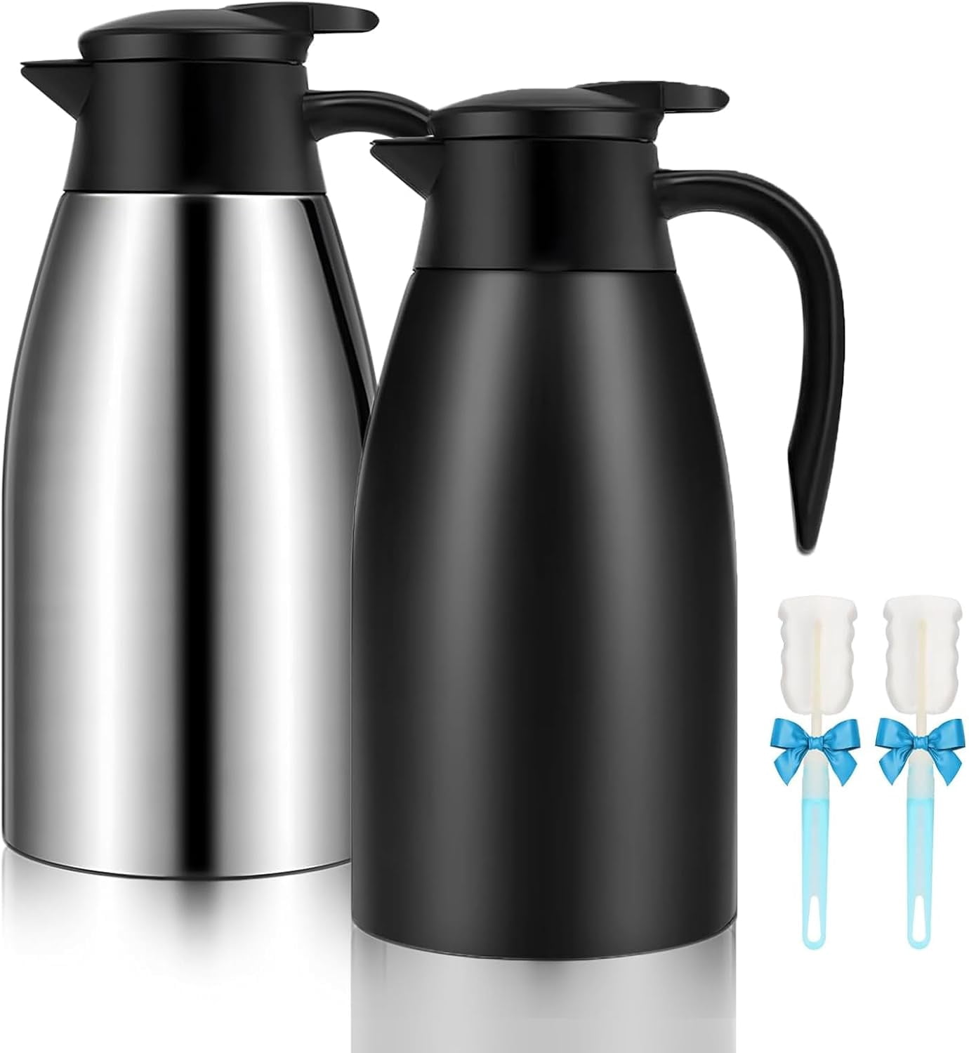 68oz Thermal Coffee Carafe, 2 Pack Airpot Insulated Coffee Urns ...