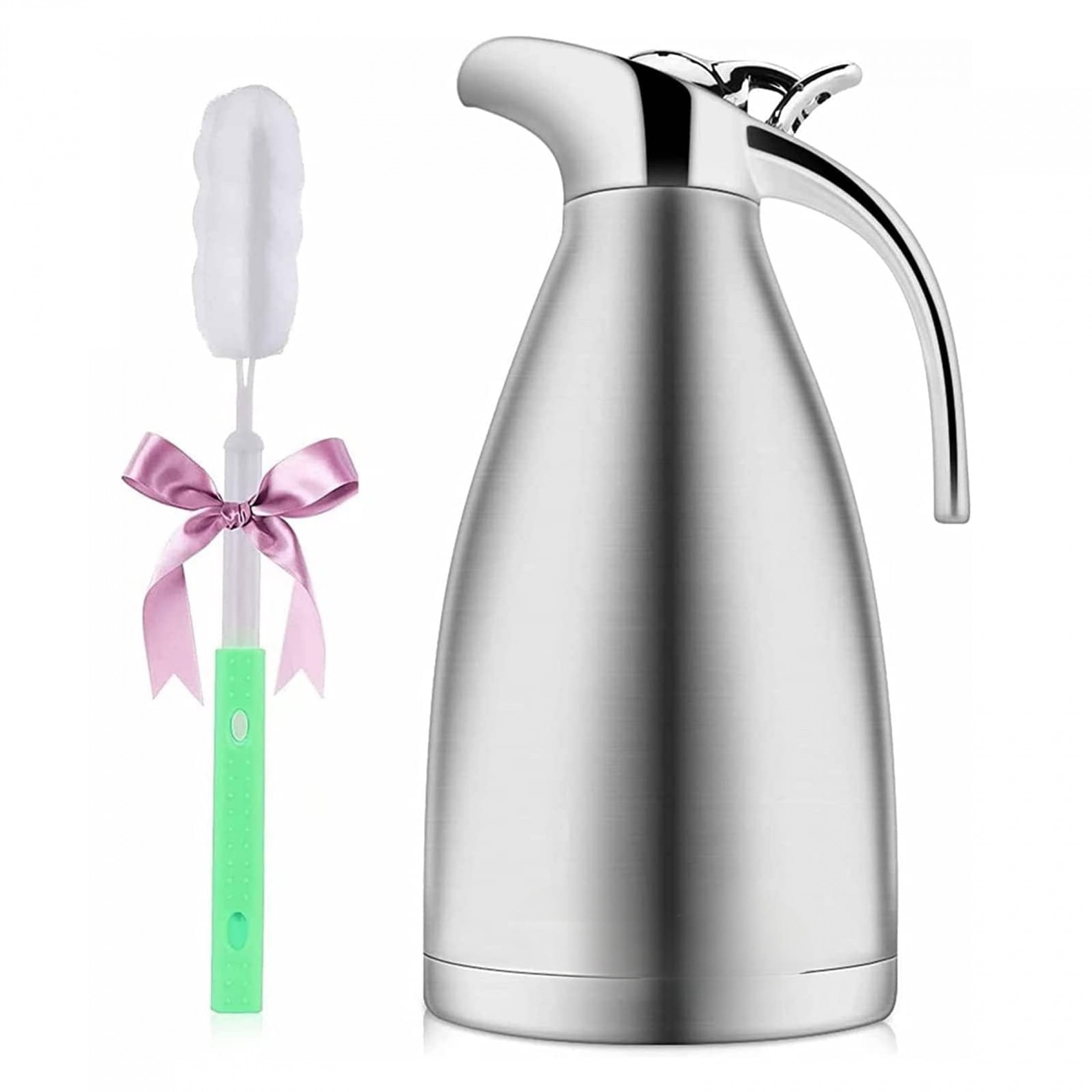 68oz Thermal Coffee Carafe with Handle, Double Walled Vacuum Insulated, 12+ Hrs Heat Retention ...