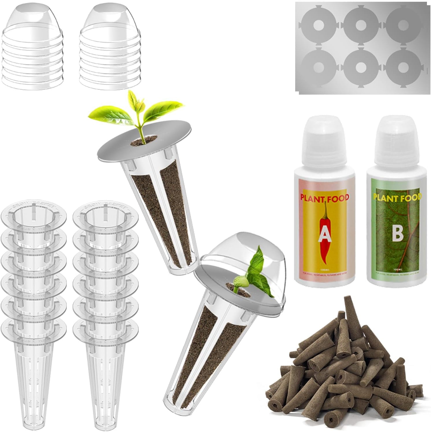 68pcs Hydroponic Pods Kit for Aerogarden, Indoor Garden Hydroponics ...