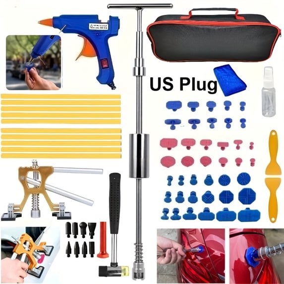 68pcs Professional Paintless Dent Puller Kit | T-Bar+Golden Lifter ...