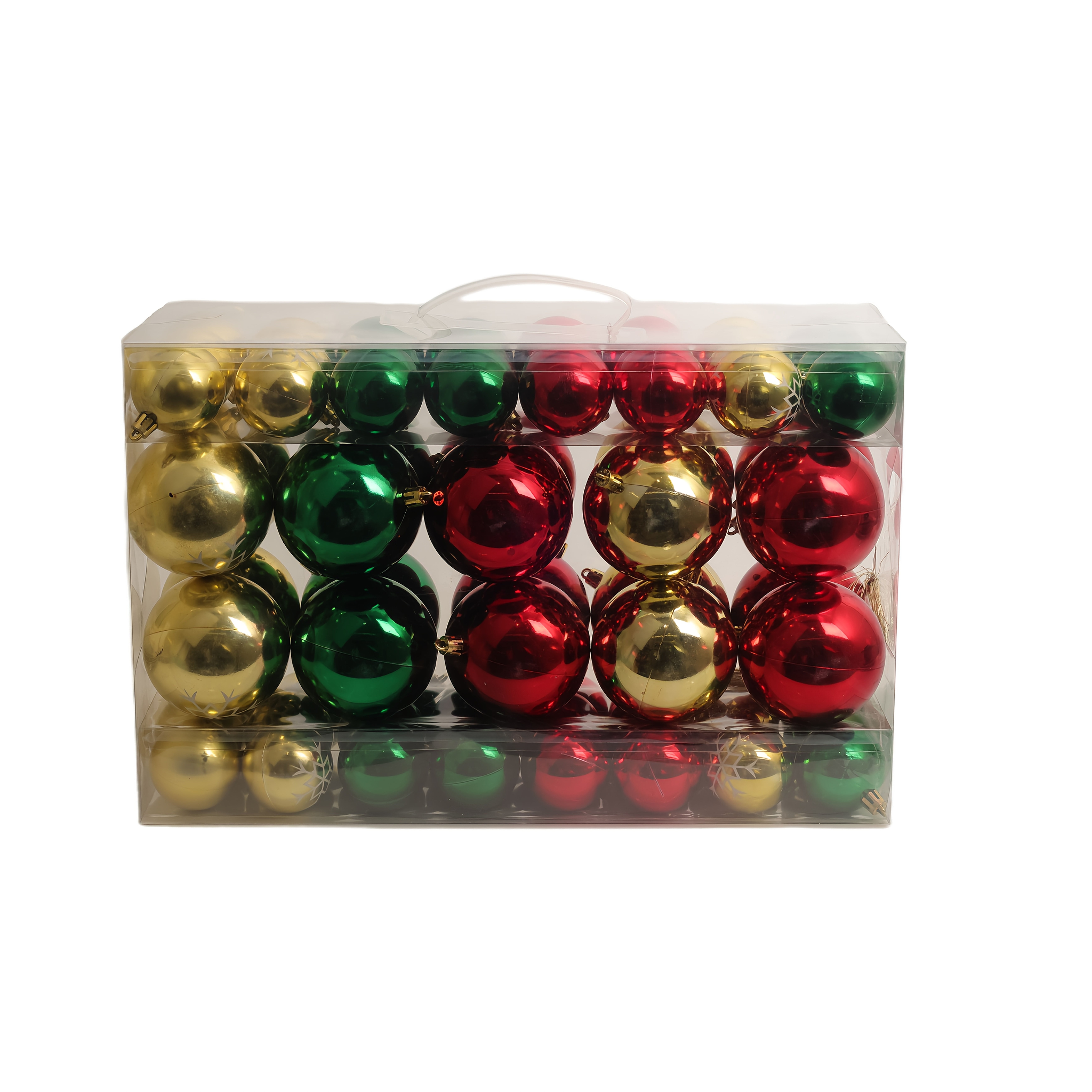 68pcs Shatterproof Plastic Christmas Baubles Set, 4 Styles 2 Sizes ...