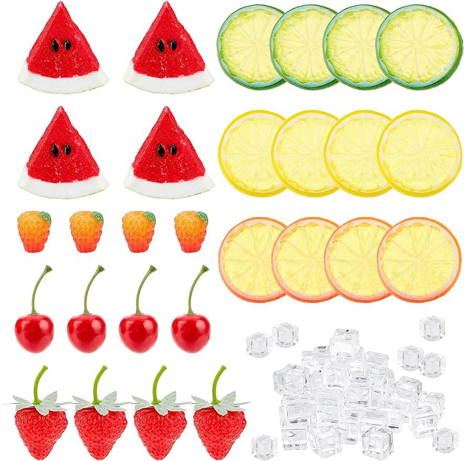 68pcs Small Artificial Fruit Fake Fruit Slices Acrylic Fruit Decoration ...