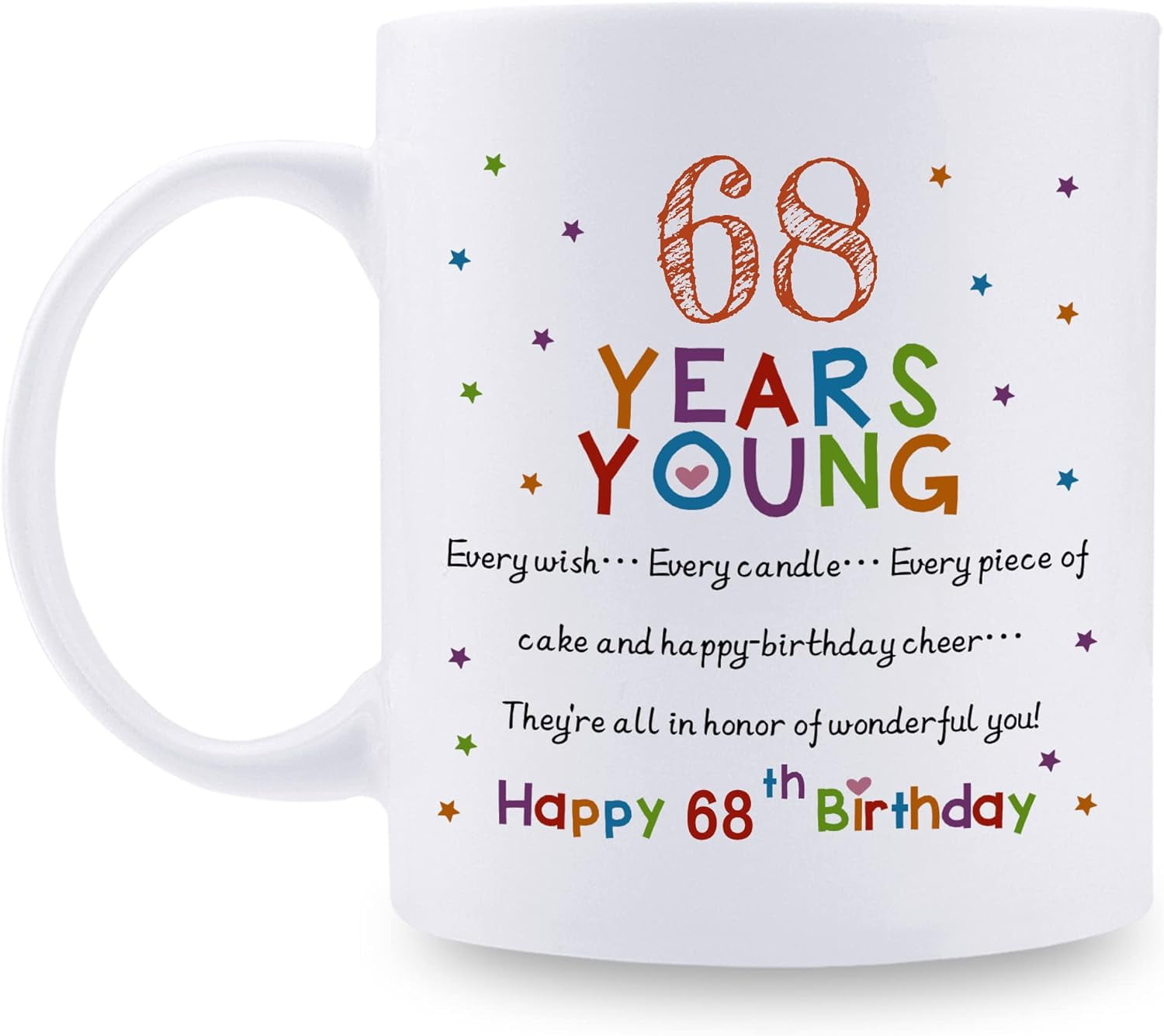 68th Birthday Gifts for Women Men - 68 Years Young Birthday Mug - 68th ...