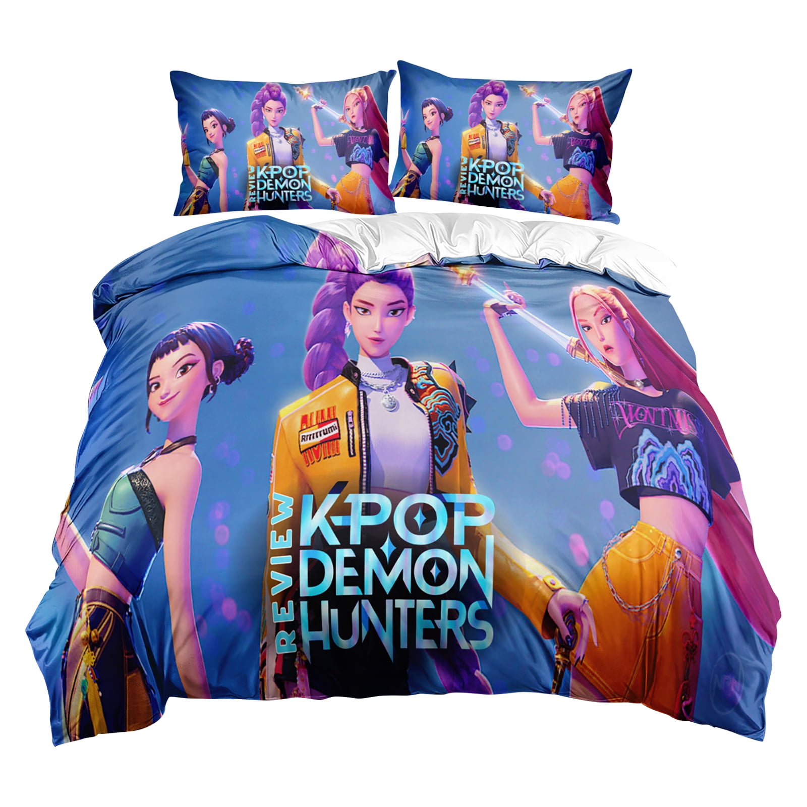 68x85Inch Demon Hunters 3D Printed Bedding Quilt Cover and Pillowcase ...