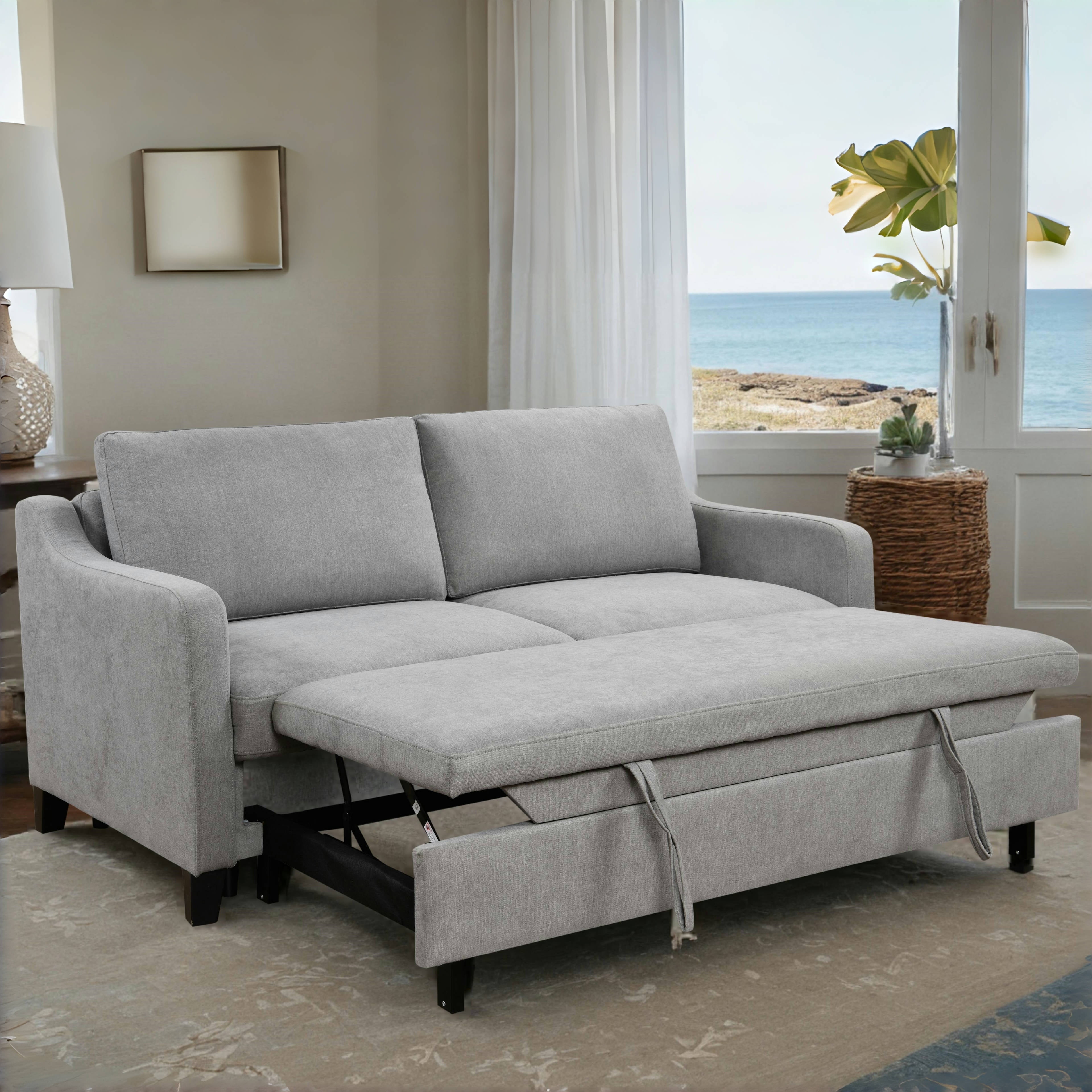 THSUPER 3 in 1 Convertible Queen size couch for living room, loveseat ...