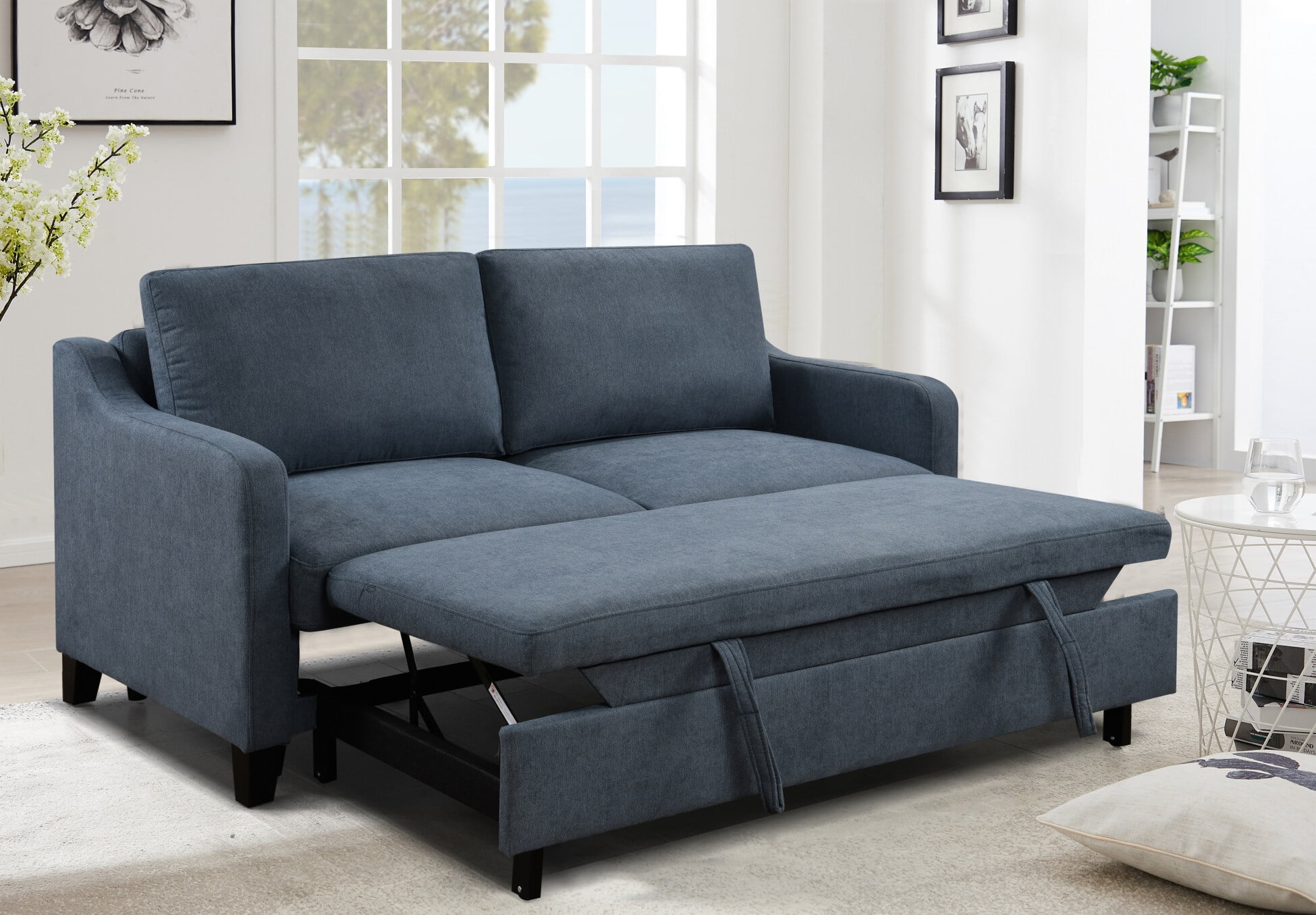 69" 3 in 1 Queen Sleeper Sofa Bed, Love Seat Lounge Sofa with Pullout ...