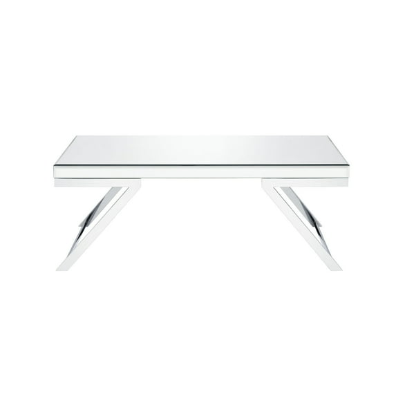 69.36 - lb Silver Mirrored Coffee Table / Mirrored Sides, Simple Setup ...