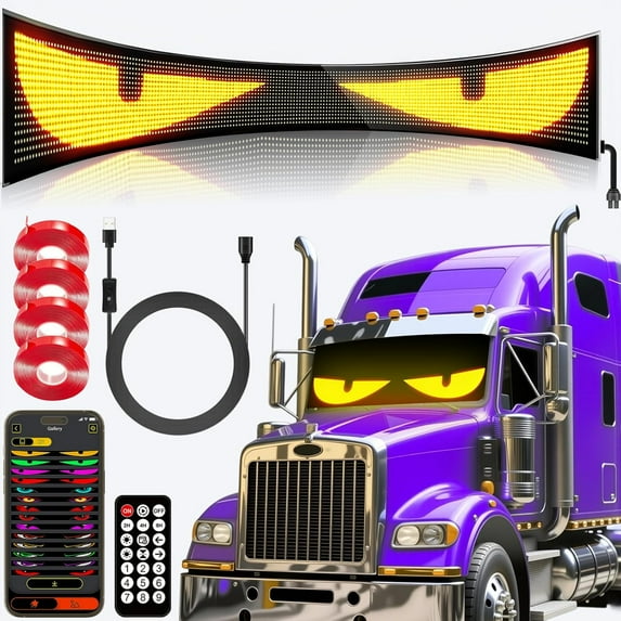 69.4" Extra-Large Devil Eyes Light - Truck Eyes Lights Windshield ...