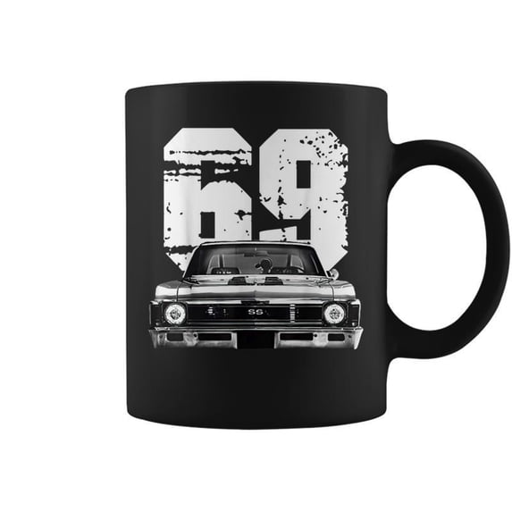69 Chevys Nova 2 Classic Car Old School Muscle Car Coffee Mugs ...