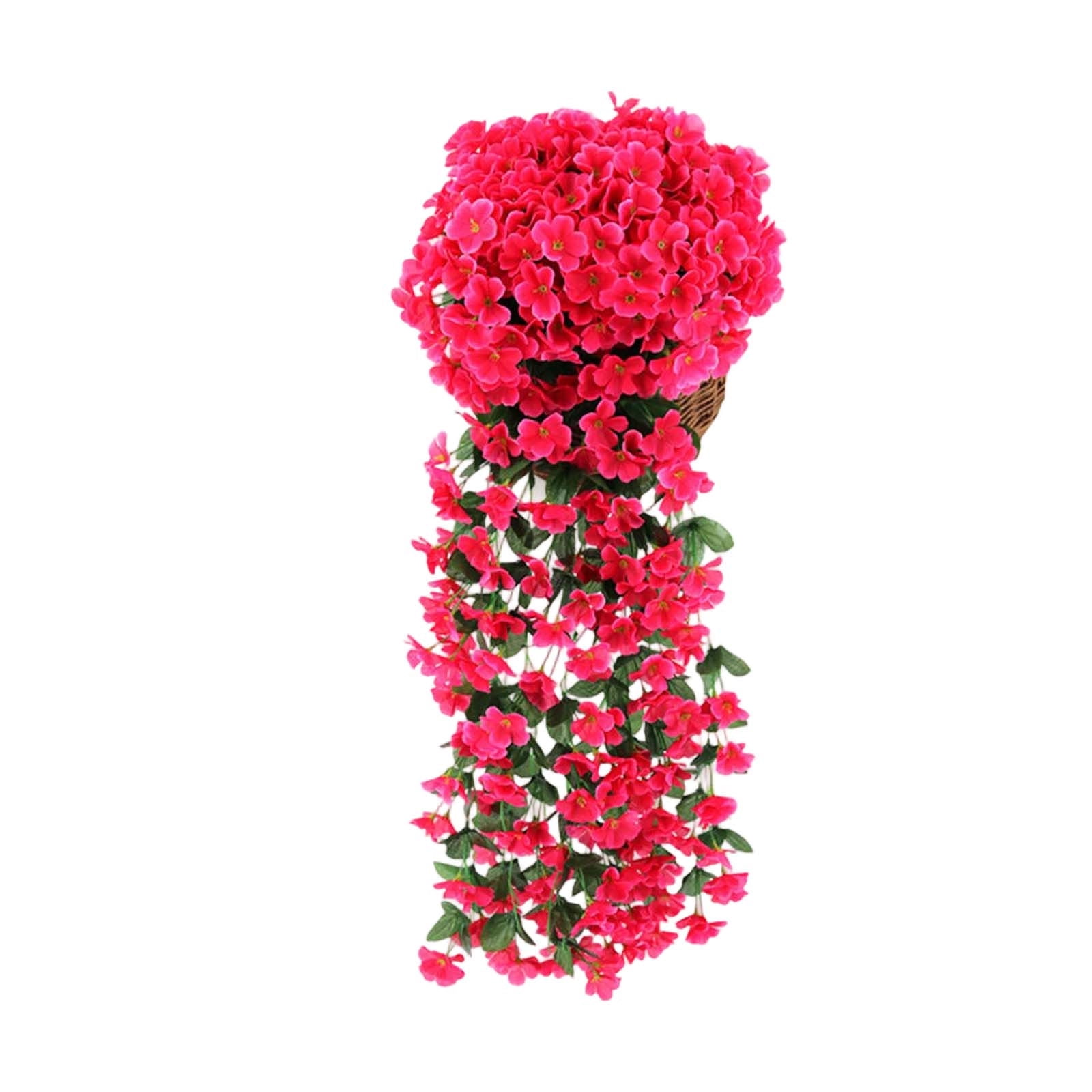 69‑Head Faux Silk Morning Glory Hanging Trailing Vines 31.5in Weather ...