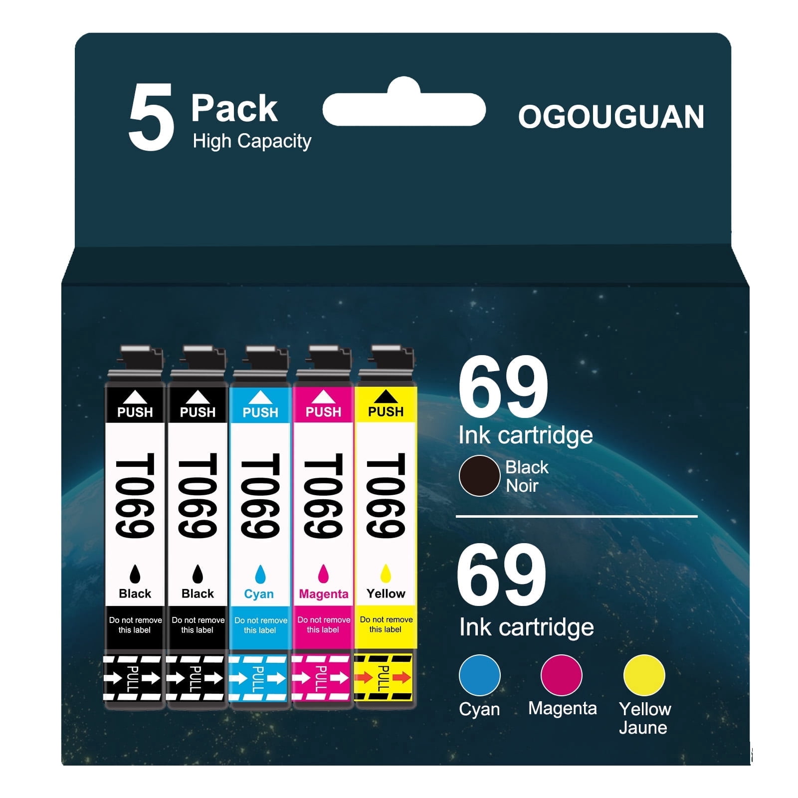 OGOUGUAN 69 Ink Cartridge Replacement for Epson T069, Stylus CX7400 ...