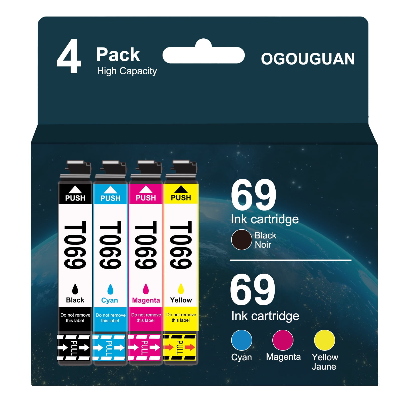 OGOUGUAN 69 Ink Cartridge Replacement for Epson T069, Stylus CX7400 ...