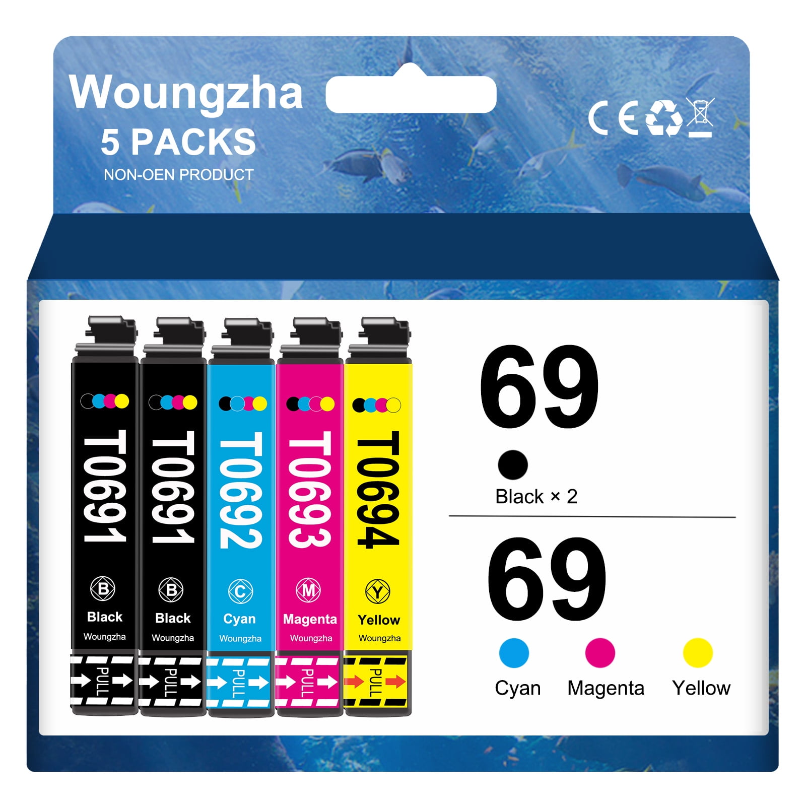 69 Ink Cartridge for Epson ink T0691 T0692 T0693 T0694 to use with for ...