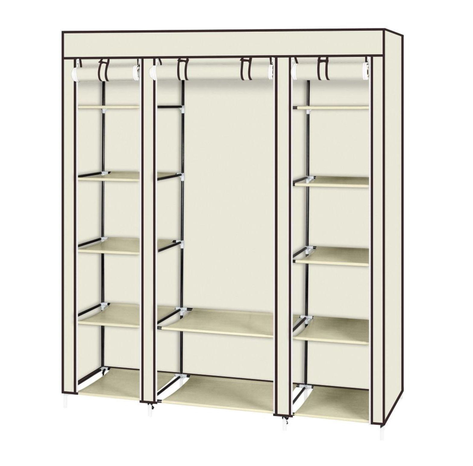 69" Portable Closet Organizer, Clothes Wardrobe Storage, Non-Woven ...