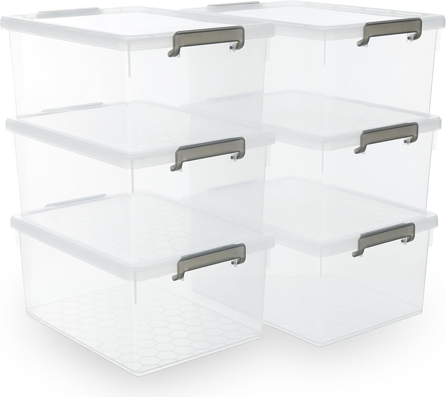 69 Qt. Plastic Storage Bins with Lids Large Stackable Storage ...