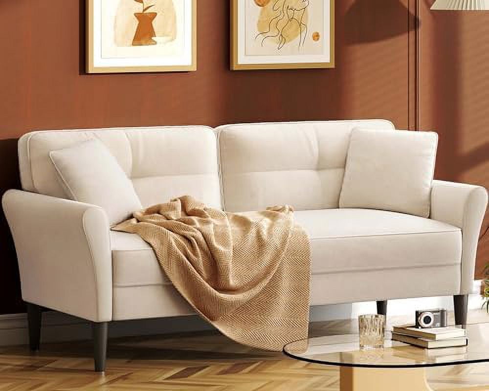 69" White Couch, Loveseat Sofa, Couches for Living Room, Comfy Sofas for Living Room 3min No ...