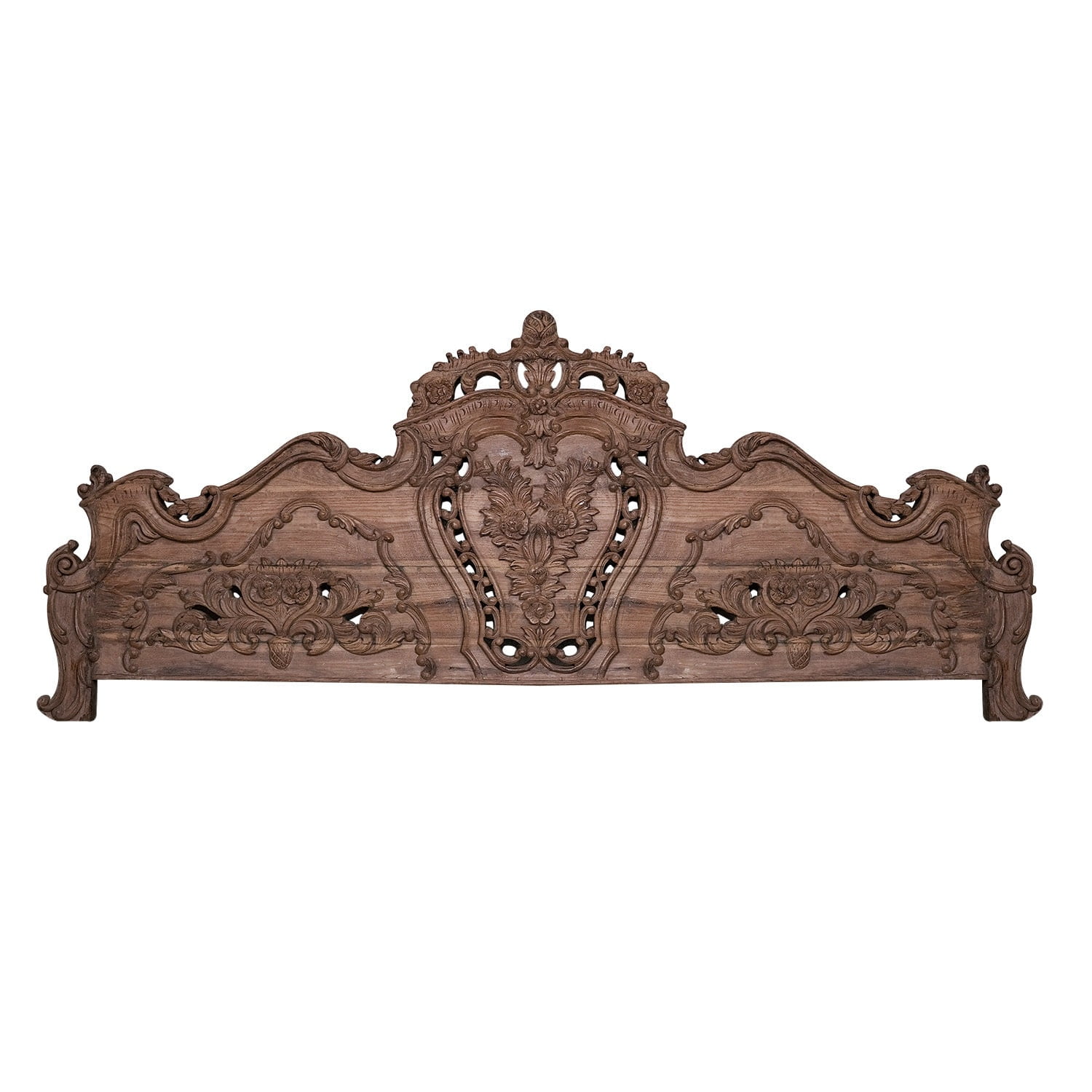 69" Wide Vintage Queen Headboard | Victorian Style Hand Carved ...
