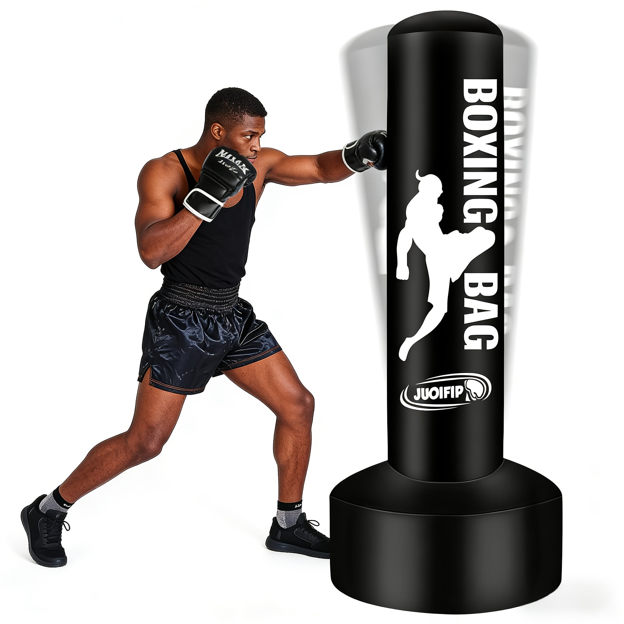 69-inch freestanding inflatable punching bag, fit for boxing and ...