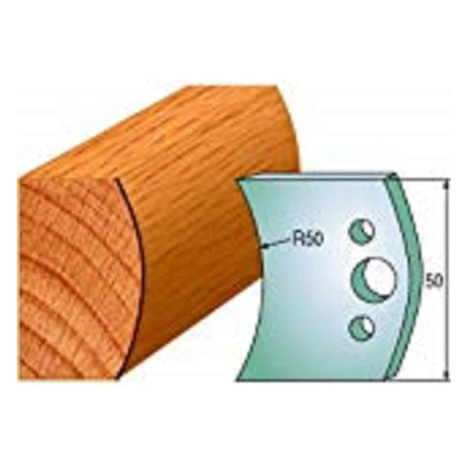 690.556 Profiled Knives for Shaper Cutters, 1-31/32-Inch Cutting Length ...